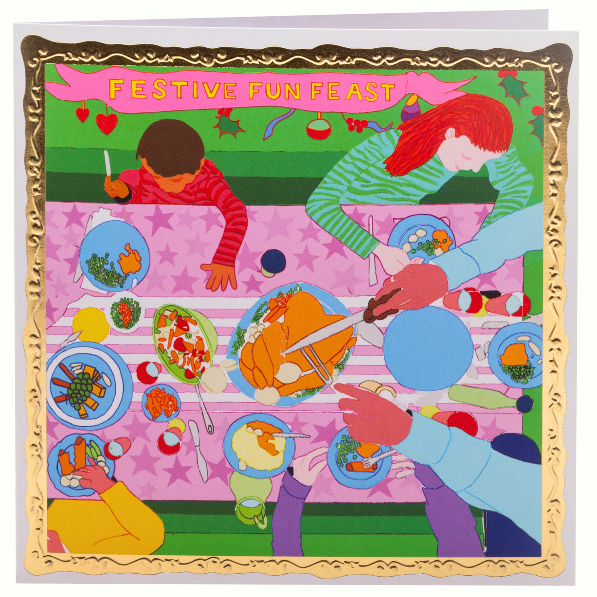 Festive Fun Feast, Greetings Card – ARTHOUSE Unlimited