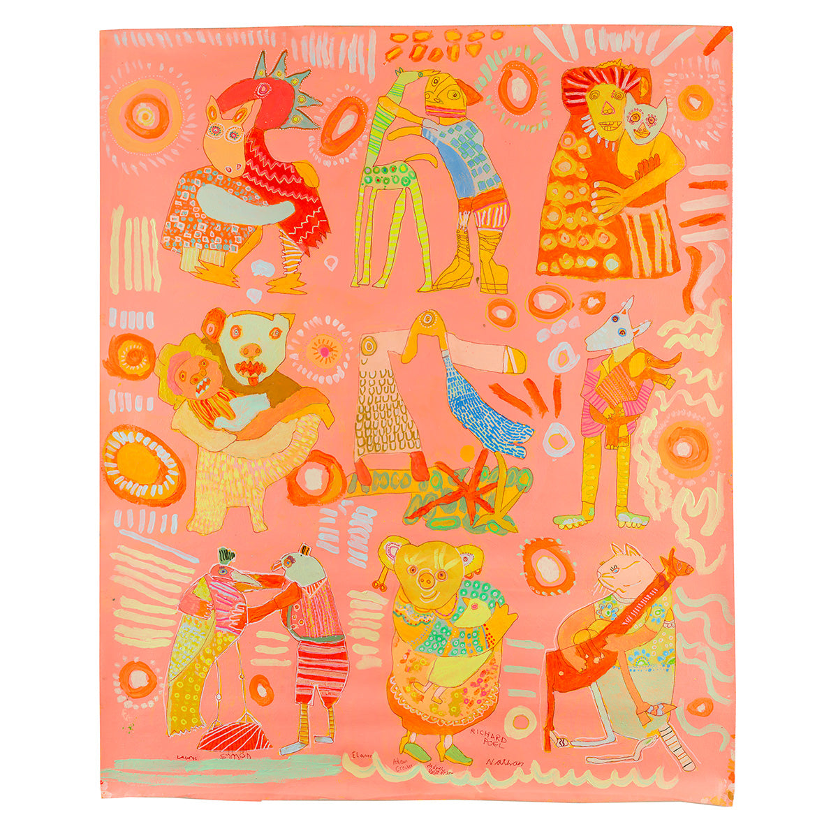 'Hugging Animals' Collaborative Original Artwork – ARTHOUSE Unlimited