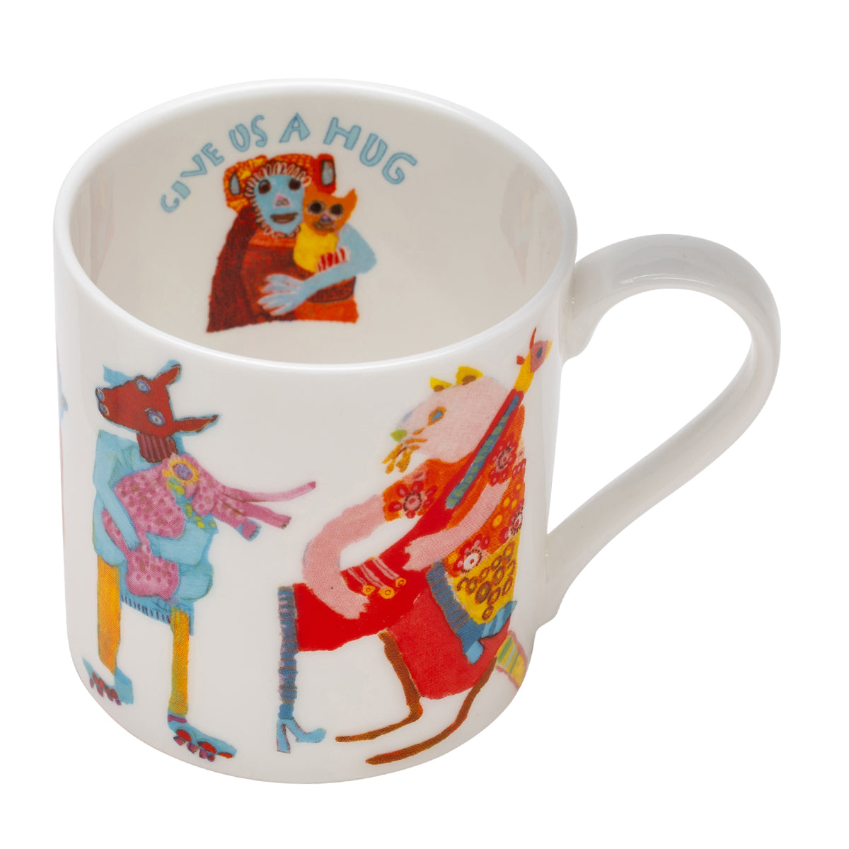Hugging Animals, Fine Bone China Mug – ARTHOUSE Unlimited