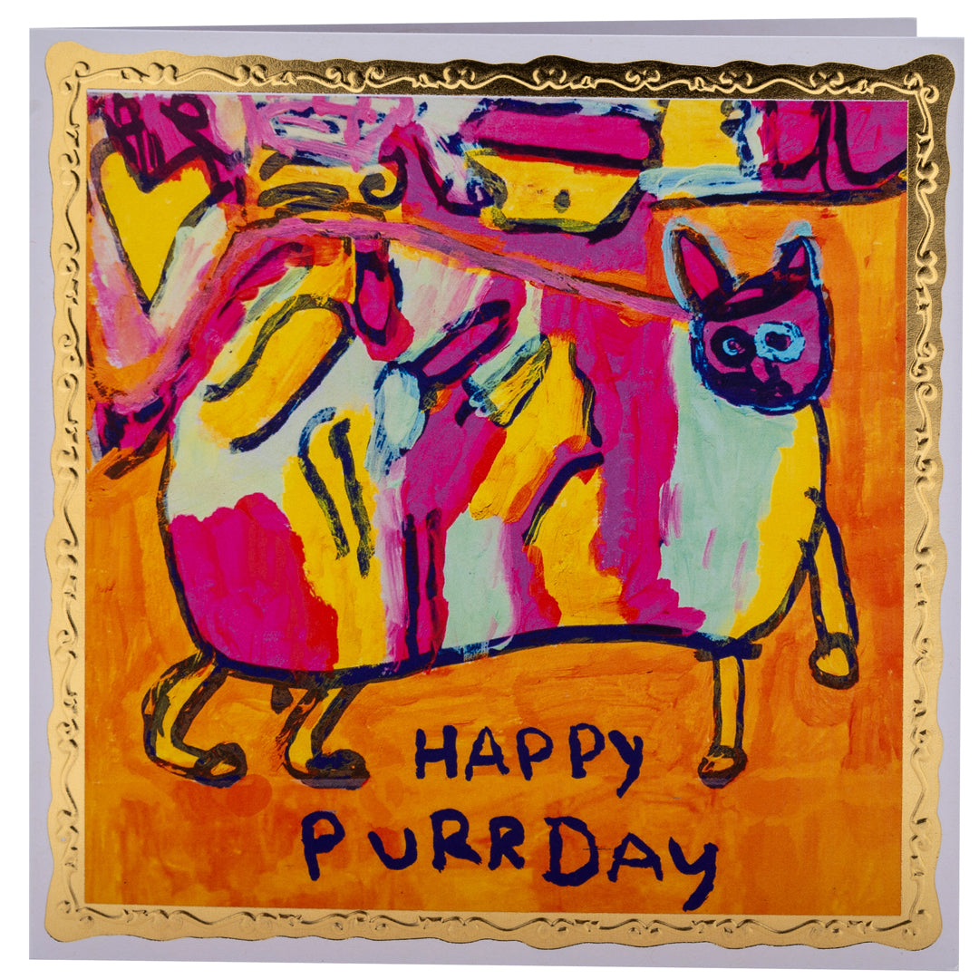 Happy Purr Day, Greetings Card – ARTHOUSE Unlimited
